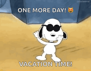 Snoopy Dancing Vacation Time GIF | GIFDB.com
