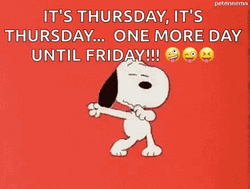 Snoopy Happy Thursday Funny Snoopy GIF | GIFDB.com