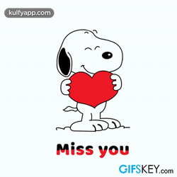 Snoopy Holding Heart We Miss You GIF | GIFDB.com