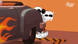 Snoopy Hot Car GIF | GIFDB.com
