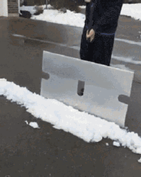 Snow Line Shoveling Driveway Winter GIF | GIFDB.com
