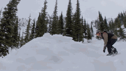 Snowboarding Spin Backflip Cliff Trick GIF | GIFDB.com