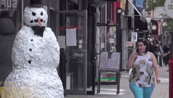 Snowman Scary Prank GIF | GIFDB.com