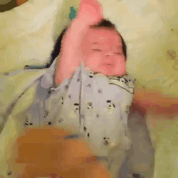 So Cute Newborn Baby Stretching GIF | GIFDB.com