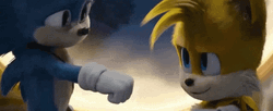 Sonic 2 Tails Fist Bump GIF | GIFDB.com