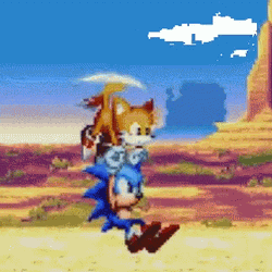 Sonic Mania Sonic And Tails Flying GIF | GIFDB.com