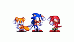 Sonic The Hedgehog Happy Dancing With Knuckles And Tails GIF | GIFDB.com