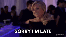 Sorry Im Late Jane Krakowski GIF | GIFDB.com