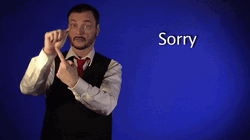 Sorry Sign Language Thinking Of You Sympathy GIF | GIFDB.com