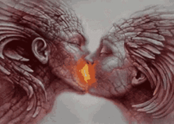 Soulmate Astral Lovers Fire Kiss GIF | GIFDB.com