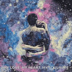 Soulmate Hug Galaxy Universe Art GIF | GIFDB.com