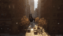 Spider Man 2099 Swinging Through The City GIF | GIFDB.com