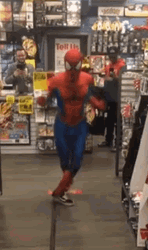 Spiderman Dancing With Footwork GIF | GIFDB.com