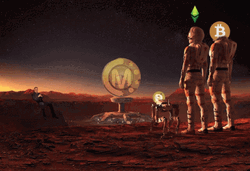 Spinning Bitcoin On Mars GIF | GIFDB.com