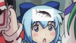 Spinning Fish Anime Girl Head GIF | GIFDB.com