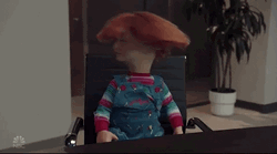 Creepy Chucky Knife Haha GIF | GIFDB.com