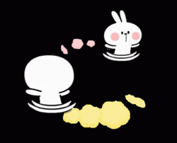 Spoiled Rabbit Chasing Friend Animation GIF | GIFDB.com