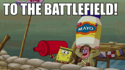 Spongebob And Patrick Battlefield Game Time GIF | GIFDB.com