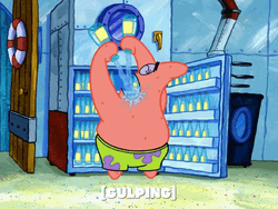 Spongebob And Patrick Hydrating With Water GIF | GIFDB.com