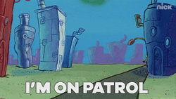 Spongebob As Security I'm On Patrol GIF | GIFDB.com