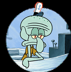 Spongebob Character Tired Squidward Falling Asleep Working GIF | GIFDB.com