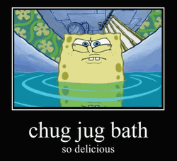 Spongebob Chug Jug Water Bath Meme GIF | GIFDB.com