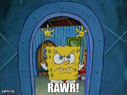 Spongebob Doing Awkward Rawr GIF | GIFDB.com