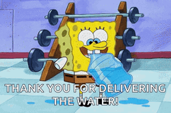 Spongebob Drowning Self With Water GIF | GIFDB.com