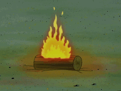 Spongebob Fire Wood GIF | GIFDB.com