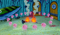 Spongebob Jelly Fish Dancing Underwater GIF | GIFDB.com