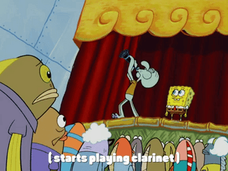 Spongebob Singing Clarinet Playing GIF | GIFDB.com