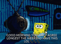 Spongebob Sunday Longest Weekend GIF | GIFDB.com
