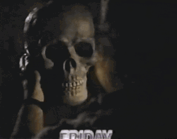 Spooky Friday Skull With Glowing Orbits GIF | GIFDB.com