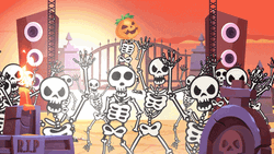 Spooky Month Dance Rage Skeletons Death Party GIF | GIFDB.com