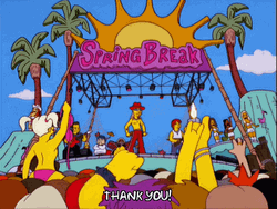 Spring Break Beach Party The Simpsons GIF | GIFDB.com