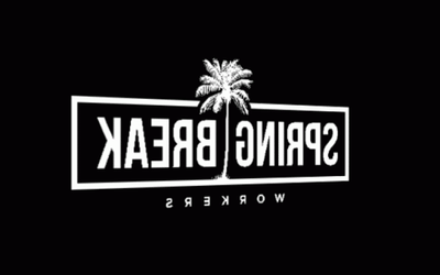 Spinning Spring Break Signage Monochromatic Design GIF | GIFDB.com