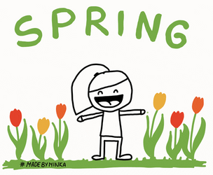Spring Break Jumping Kid Animated Art GIF | GIFDB.com