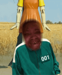 Squid Games Crying Face GIF | GIFDB.com