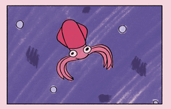 Squid Swimming Away GIF | GIFDB.com