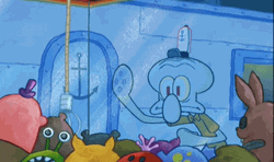 Squidward Future Playing Claw Machine GIF | GIFDB.com
