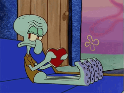 Squidward Tears Heart Paper Single Leg Deadlift GIF | GIFDB.com