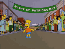 St. Patrick's Day Bart Simpson GIF | GIFDB.com