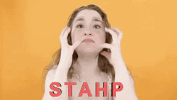 Stahp Frustrated Reaction Angry Lady GIF | GIFDB.com