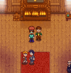 Stardew Valley Pierre Punching Morris GIF | GIFDB.com