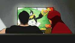 Starfire Kissing Robin Cheeks GIF | GIFDB.com