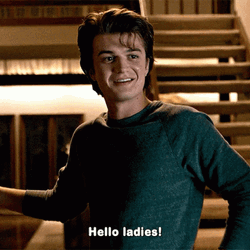 Steve Harrington Hello Ladies GIF | GIFDB.com
