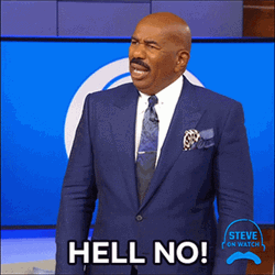 Steve Harvey Hell No GIF | GIFDB.com