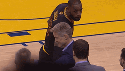 Steve Kerr Tapping Lebron James Back GIF | GIFDB.com