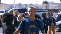 Steve Kerr Waving Hello To Supporters GIF | GIFDB.com