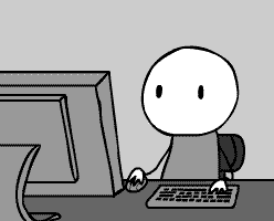 Stick Figure Use Computer Online GIF | GIFDB.com